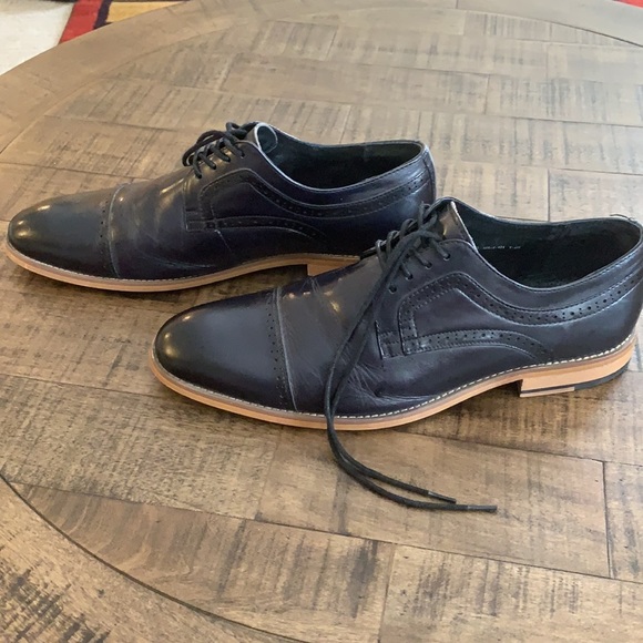 Stacy Adams | Shoes | Very Dark Blue Stacy Adams Cap Toe Shoes | Poshmark